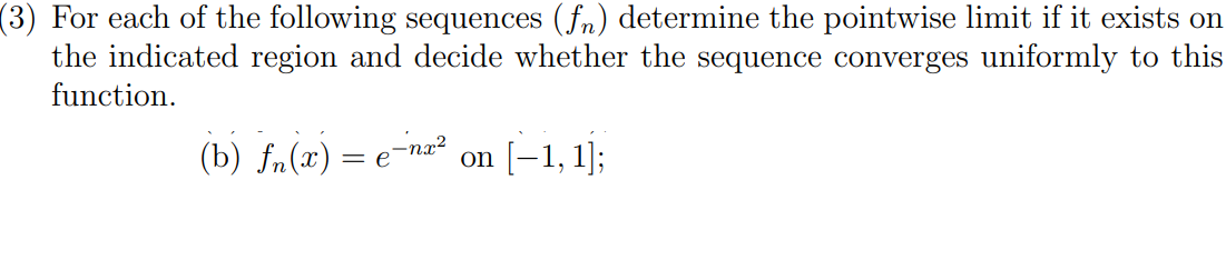Solved 3) For each of the following sequences (fn) determine | Chegg.com