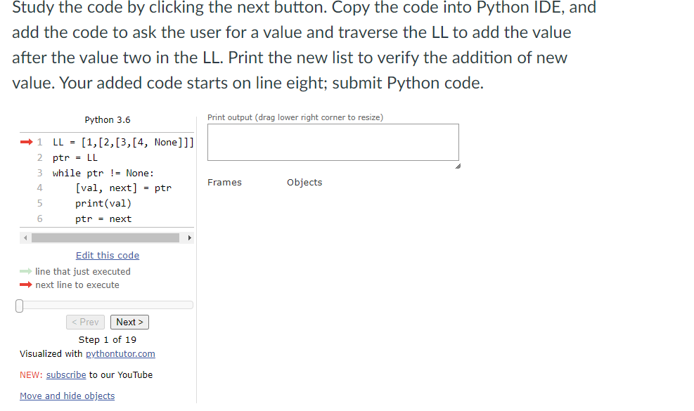 Solved Study the code by clicking the next button. Copy the | Chegg.com