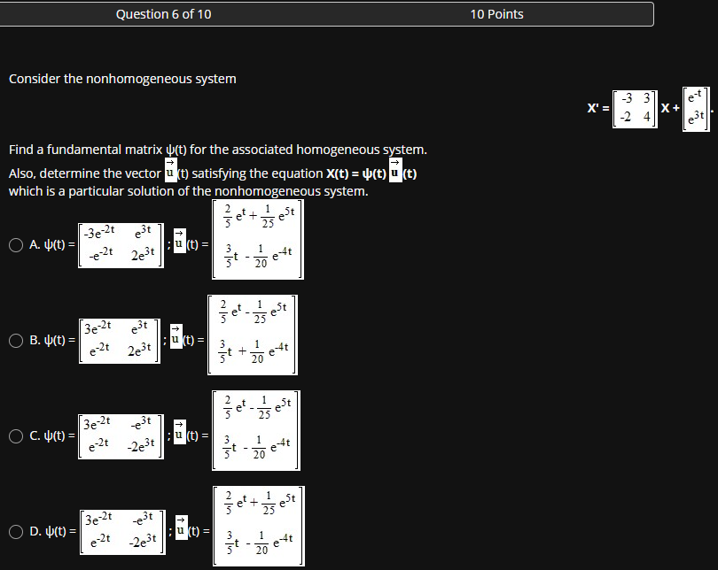 Solved Consider the nonhomogeneous system X' = X + . Find a | Chegg.com