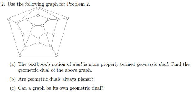 2. Use the following graph for Problem 2. (a) The | Chegg.com