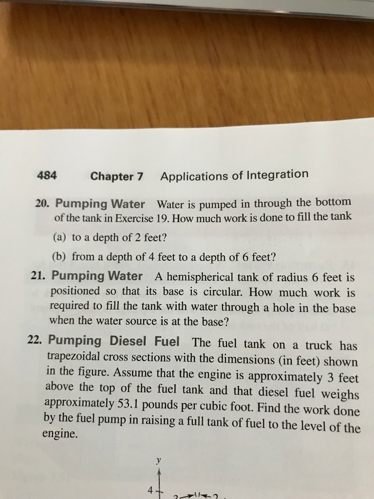 Solved 484 Chapter 7 Applications of Integration 20. Pumping | Chegg.com