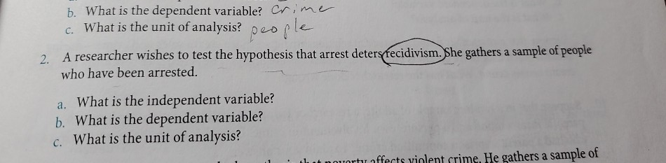 Solved b. What is the dependent variable? crime c. What is | Chegg.com