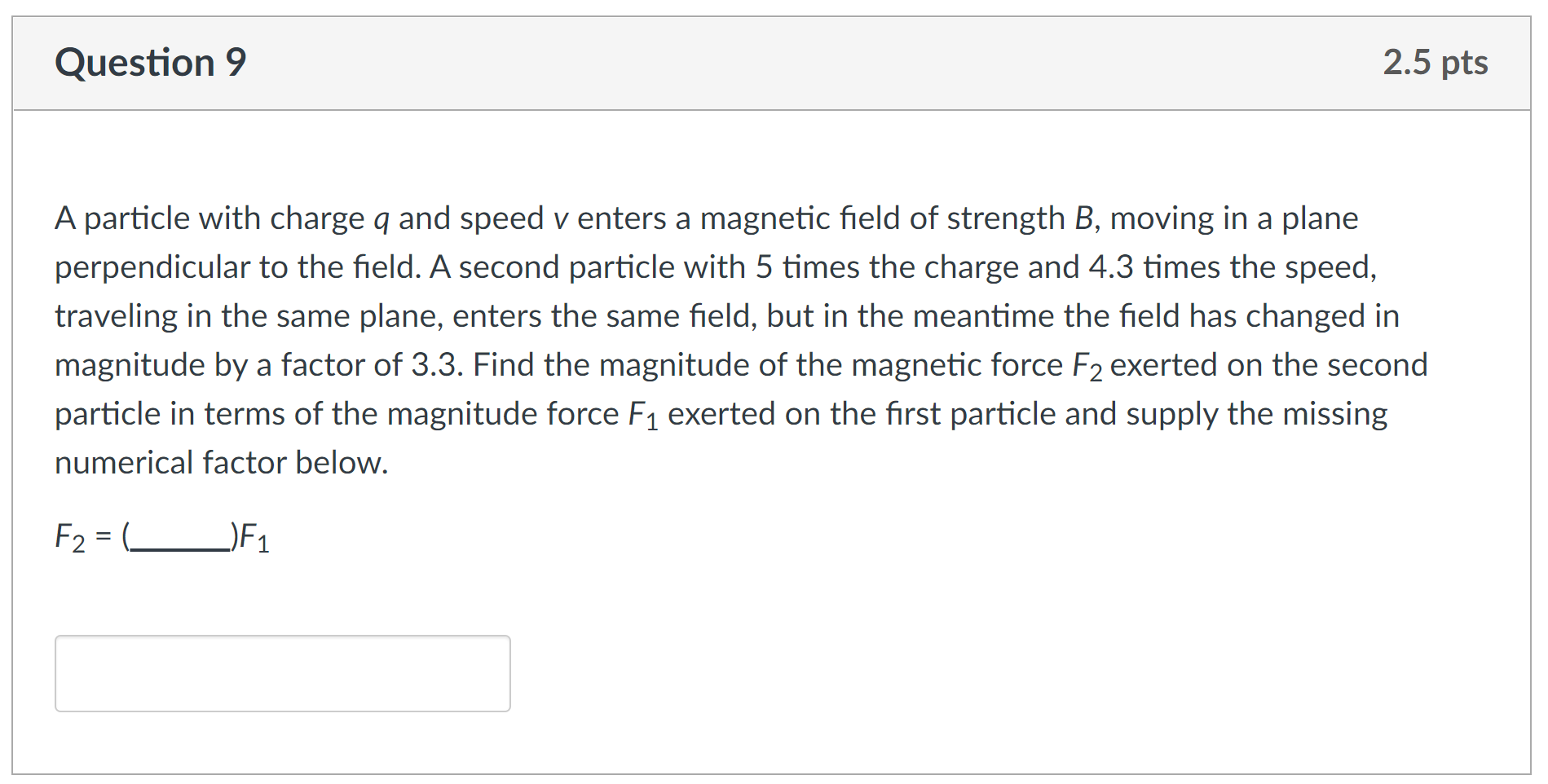 Solved A particle with charge q and speed v enters a | Chegg.com