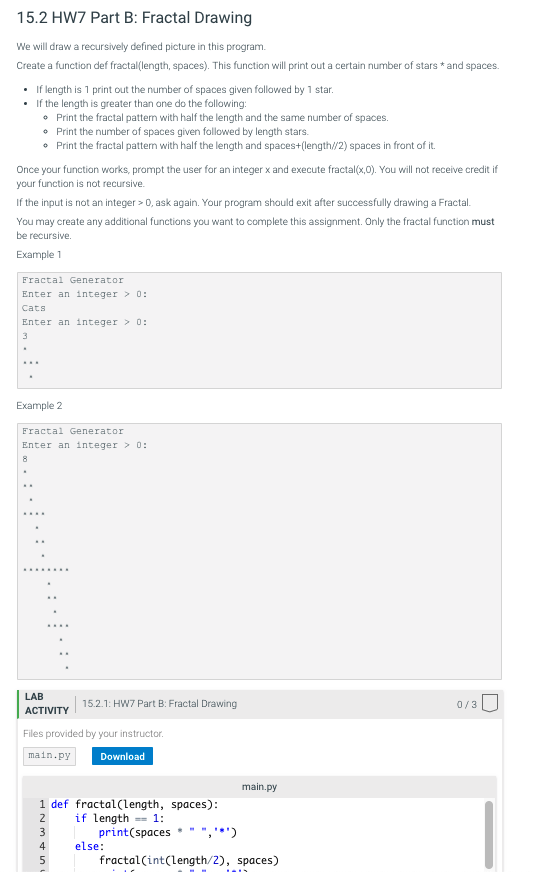 Solved Python 3.6 Debug We will draw a recursively defined | Chegg.com