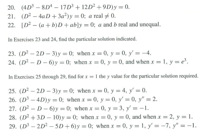 Solved Differential Equation: Linear Equations with Constant | Chegg.com