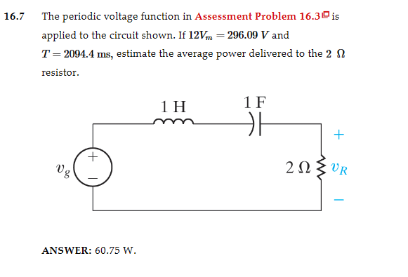 16.7 ﻿The periodic voltage function in Assessment | Chegg.com
