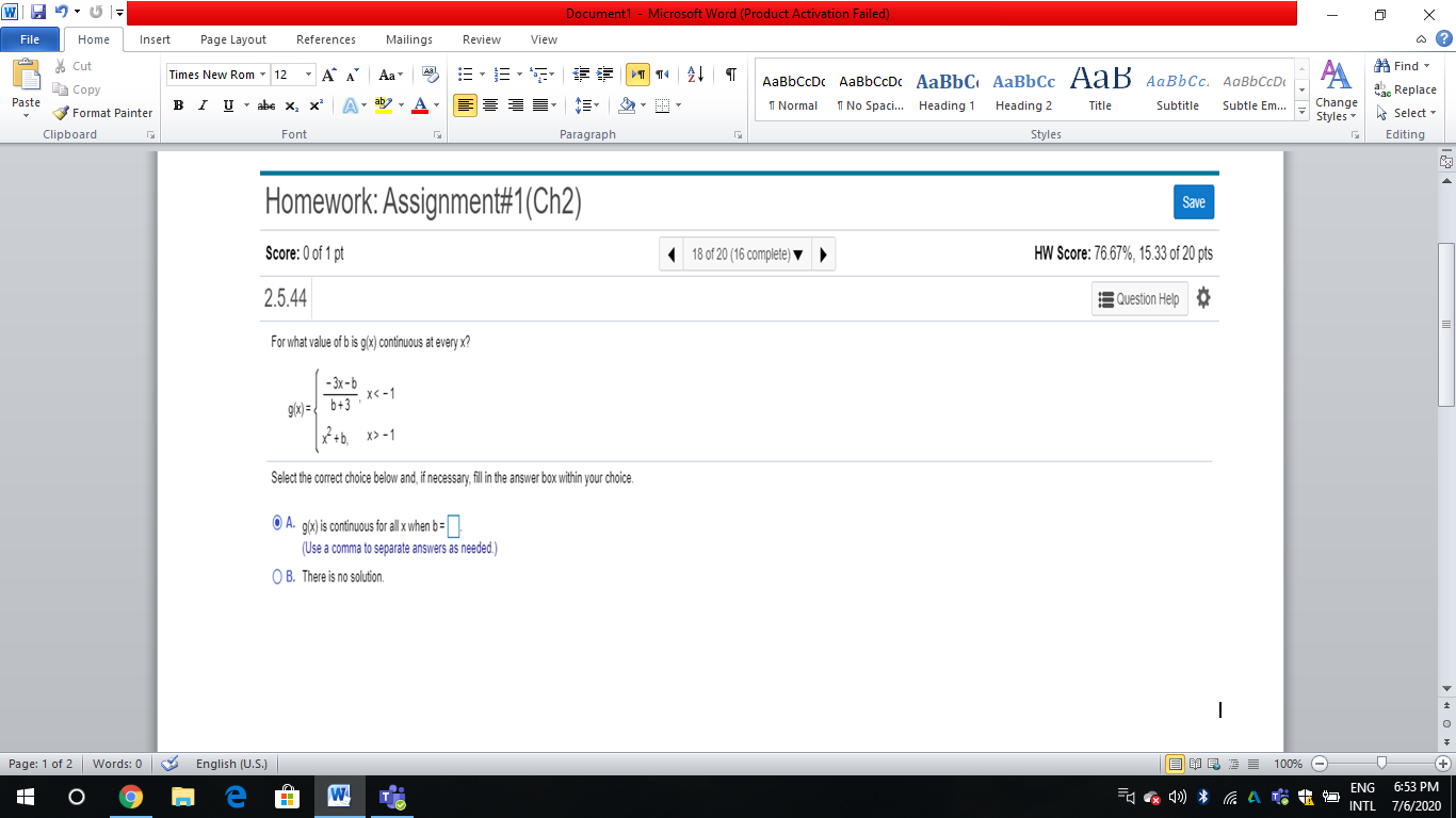 Solved W9 - U= Document1 - Microsoft Word (Product | Chegg.com