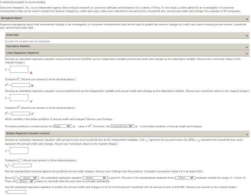 Solved A statistical program is recommended. Managerla: | Chegg.com