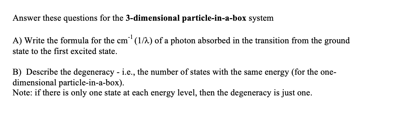 Solved Answer these questions for the 3-dimensional | Chegg.com