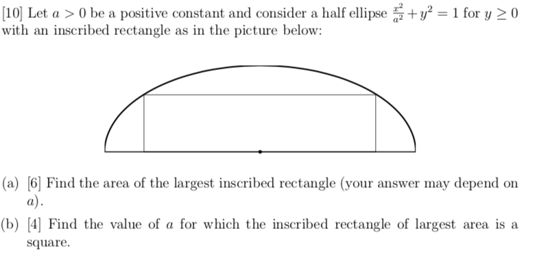 Solved 10] Let a >0 be a positive constant and consider a | Chegg.com