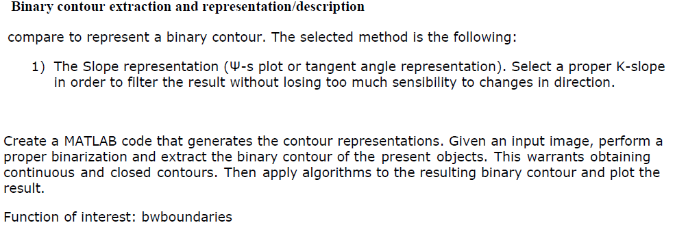 Solved Binary Contour Extraction And