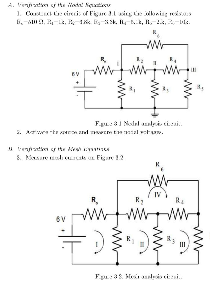 Solved A. Verification of the Nodal Equations 1. Construct | Chegg.com