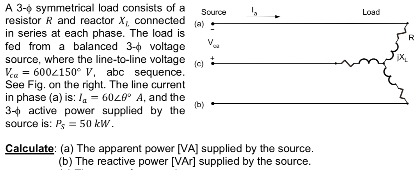 Solved Load A 3-0 symmetrical load consists of a Source | Chegg.com
