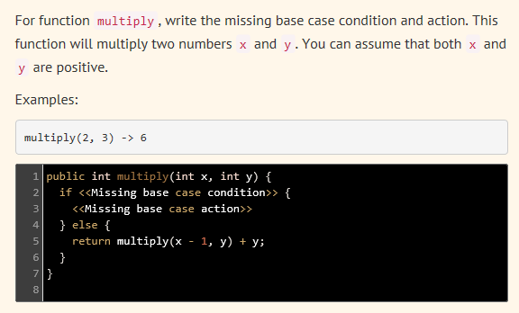 Solved Write The Missing Base Case For Function Largest