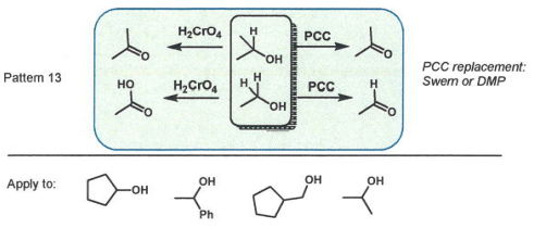 Solved HyCrO4 PCC Pattem 13 PCC replacement: Swem or DMP HO | Chegg.com