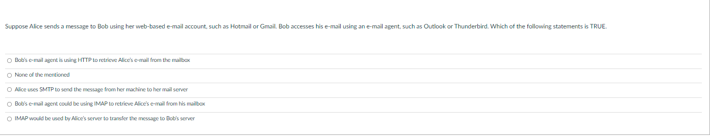 Solved Suppose Alice sends a message to Bob using her | Chegg.com