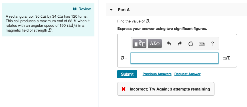 Solved Review Part A An emf is induced in a conducting loop | Chegg.com