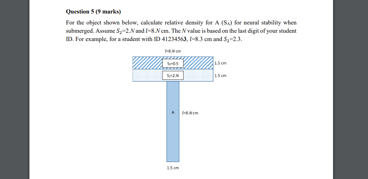 Solved For the object shown below, calculate relative | Chegg.com