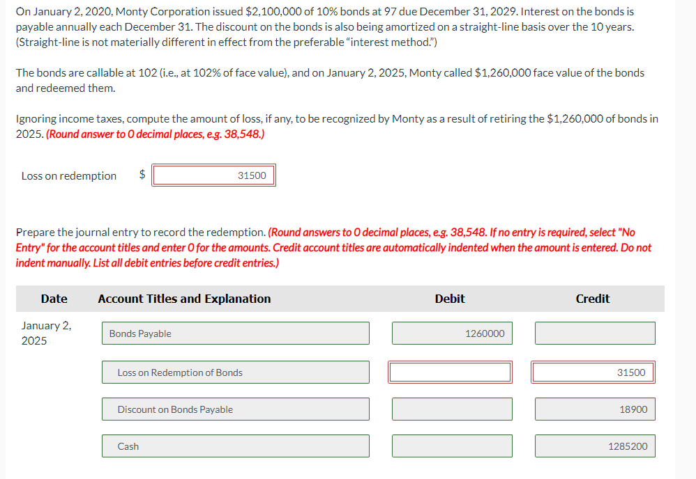 Solved On January 2, 2020, Monty Corporation issued | Chegg.com
