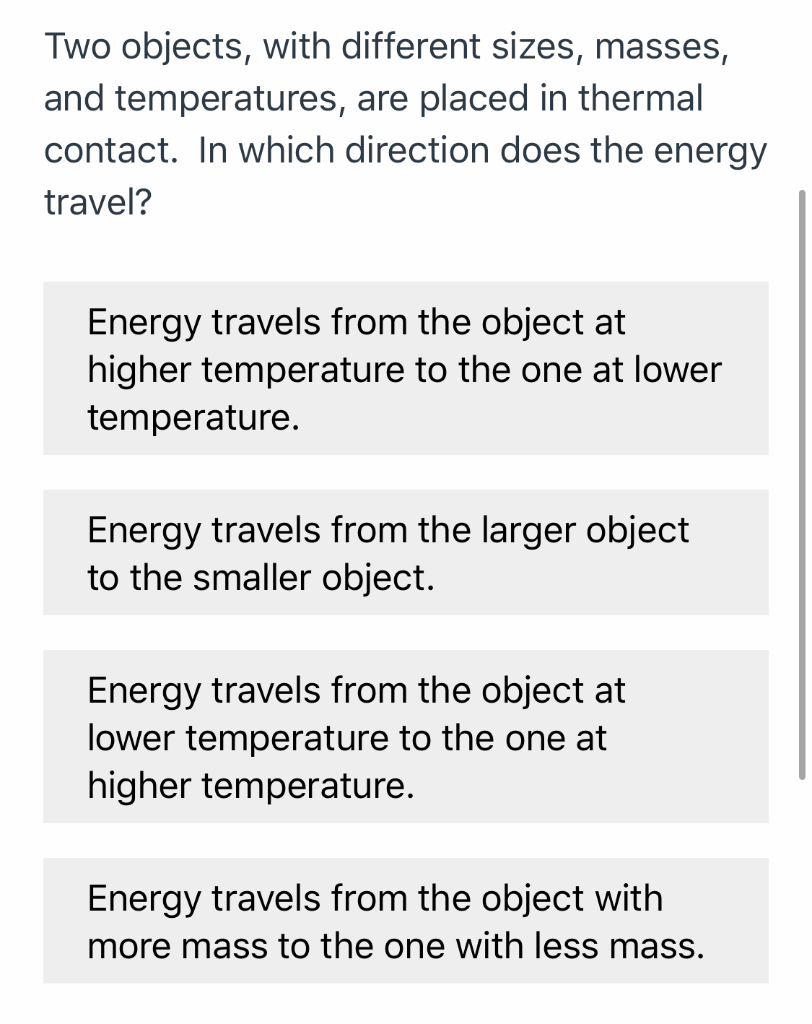 Solved Objects A and B are in thermal equilibrium with each | Chegg.com