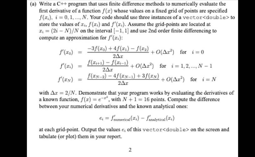 2Ar (a) Write a C++ program that uses finite | Chegg.com