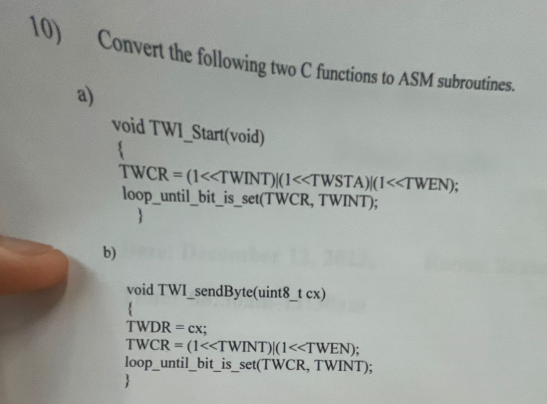Solved Convert The Following Two C functions To Asm