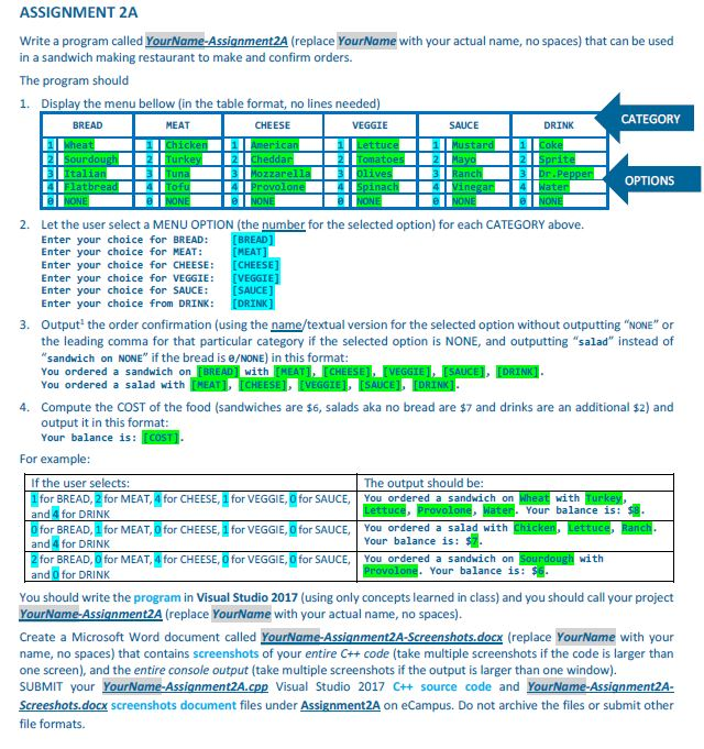 ASSIGNMENT 2A Write a program called | Chegg.com