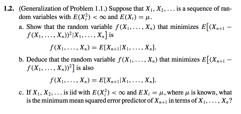 Solved 1.2. (Generalization of Problem 1.1.) Suppose that | Chegg.com