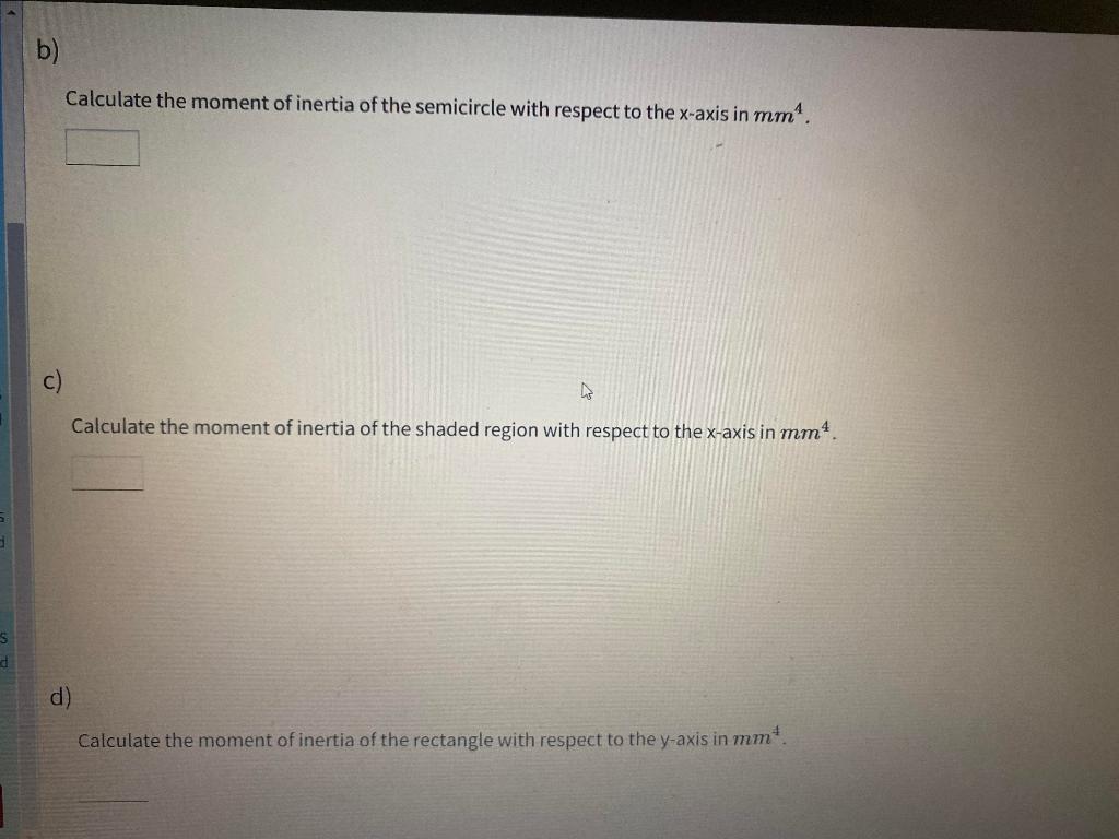 Solved The shaded region above consists of a rectangle with | Chegg.com