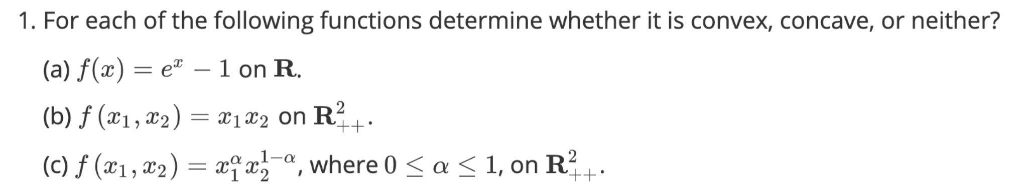 Solved 1. For each of the following functions determine | Chegg.com