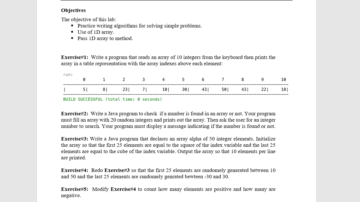 Solved Objectives The objective of this lab: Practice | Chegg.com