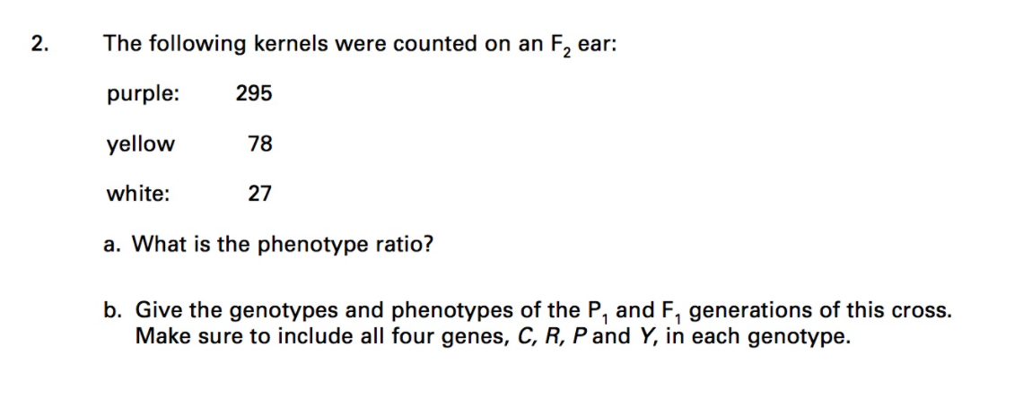 Solved Trait Gene Alleles Aleurone color с с C Phenotypes | Chegg.com