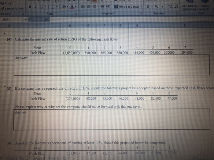 Solved Alignment Number Styles Cells a A company needs to | Chegg.com