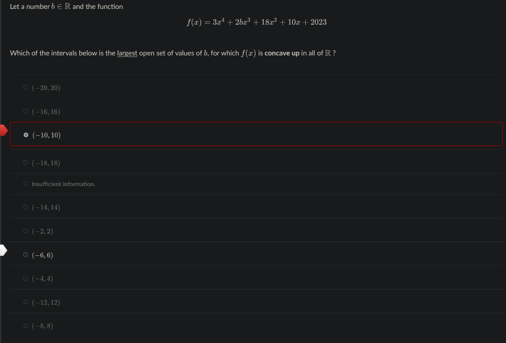 Solved Let a number b∈R and the function | Chegg.com