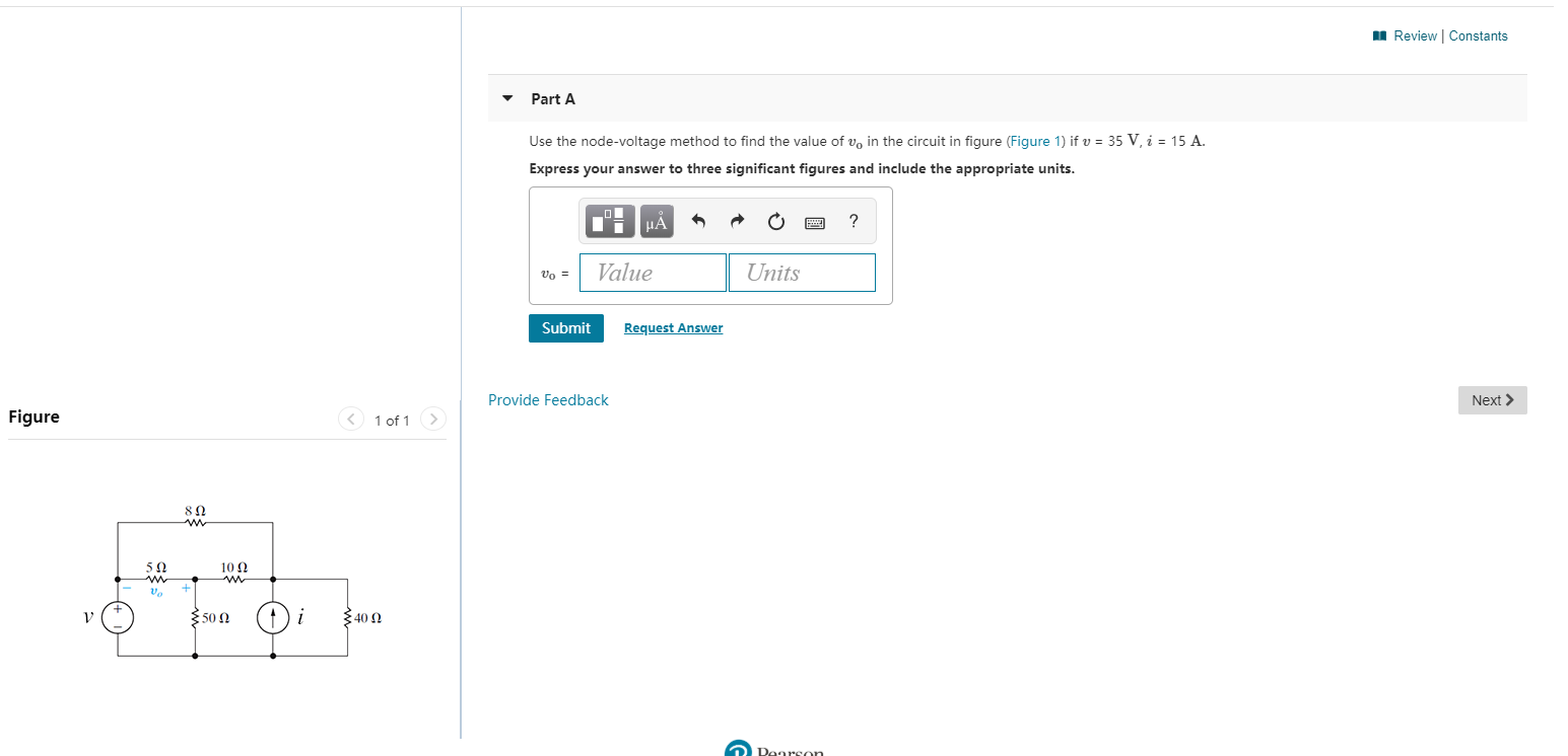 Solved Review | Constants Part A Use the node-voltage method | Chegg.com
