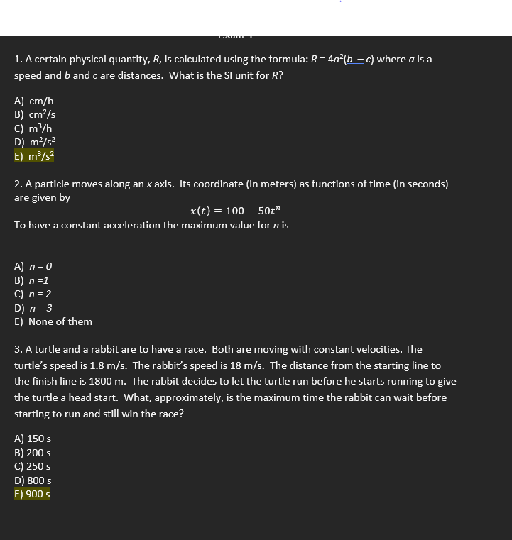 Solved 1. A certain physical quantity, R, is calculated | Chegg.com