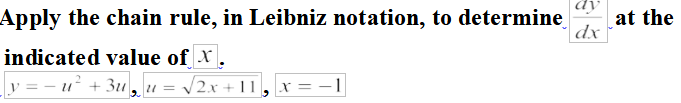 Solved at the dx Apply the chain rule, in Leibniz notation, | Chegg.com