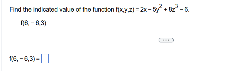 Solved Find the indicated value of the function | Chegg.com