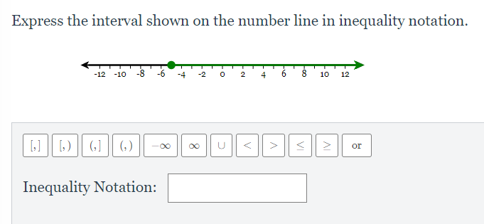 Solved Express the interval shown on the number line in | Chegg.com