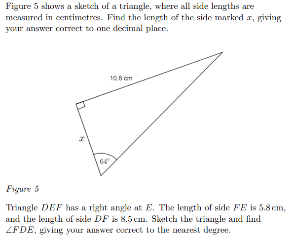 Solved Figure 5 shows a sketch of a triangle, where all side | Chegg.com