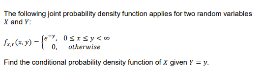 Solved The following joint probability density function | Chegg.com