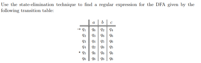 Solved Use the state-elimination technique to find a regular | Chegg.com