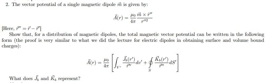 Vector Potential Due To Magnetic Dipole Equation – OVNI