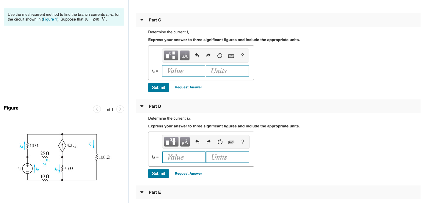 Solved Use the mesh-current method to find the branch | Chegg.com
