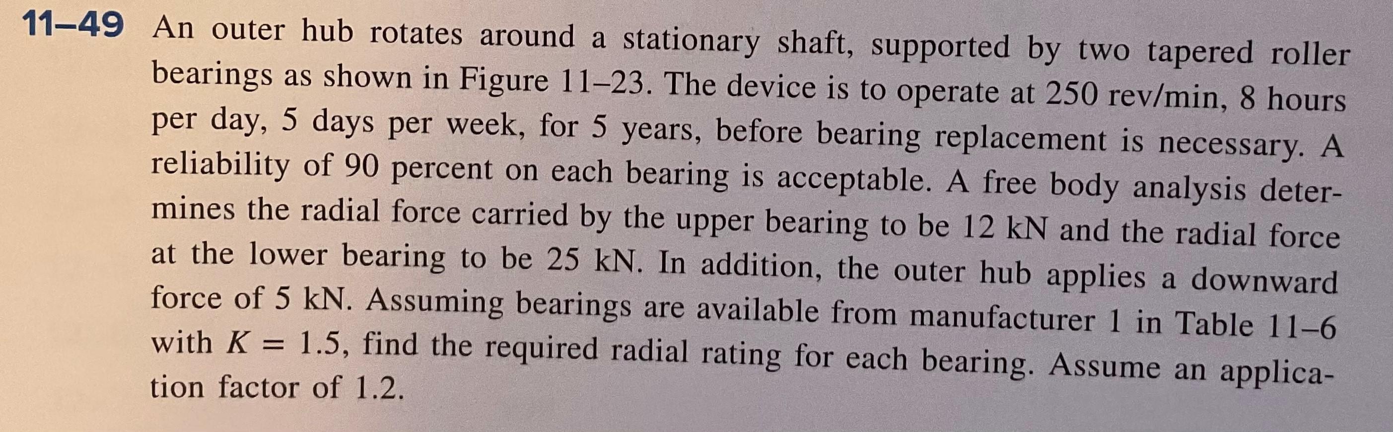 Solved 1-49 An outer hub rotates around a stationary shaft, | Chegg.com