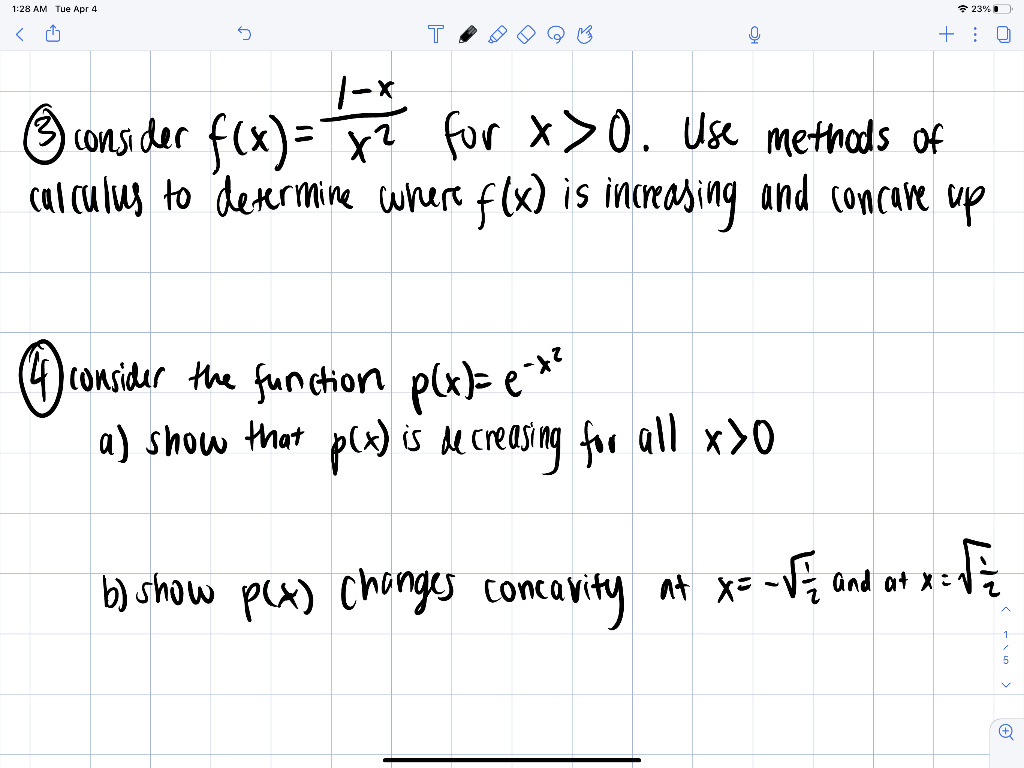 Solved (3) consider f(x)=x21−x for x>0. Use methods of | Chegg.com