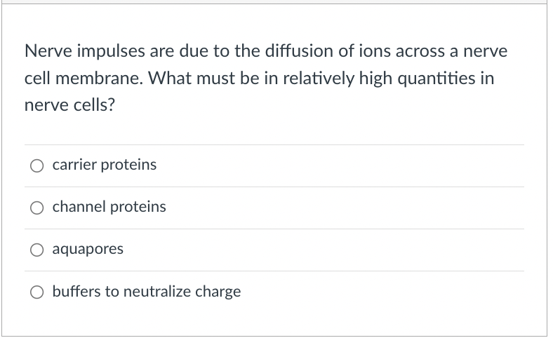 Solved Nerve impulses are due to the diffusion of ions | Chegg.com