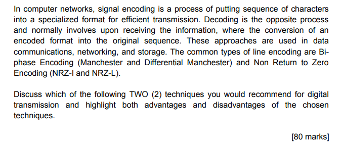 Solved Greetings, I ONLY WANT for Biphase Encoding | Chegg.com
