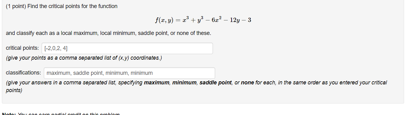 Solved Find the critical points for the | Chegg.com Solved Find the critical points for the | Chegg.com