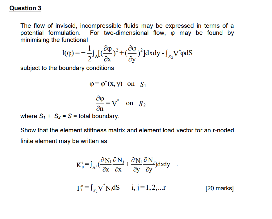 Solved The flow of inviscid, incompressible fluids may be | Chegg.com